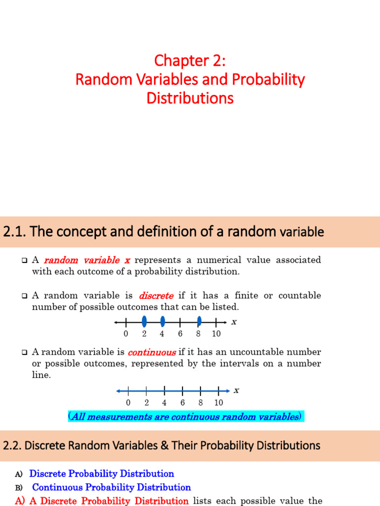 Chapter 2 - Random Variables and Probability Distributions | PDF | Probability Distribution ...