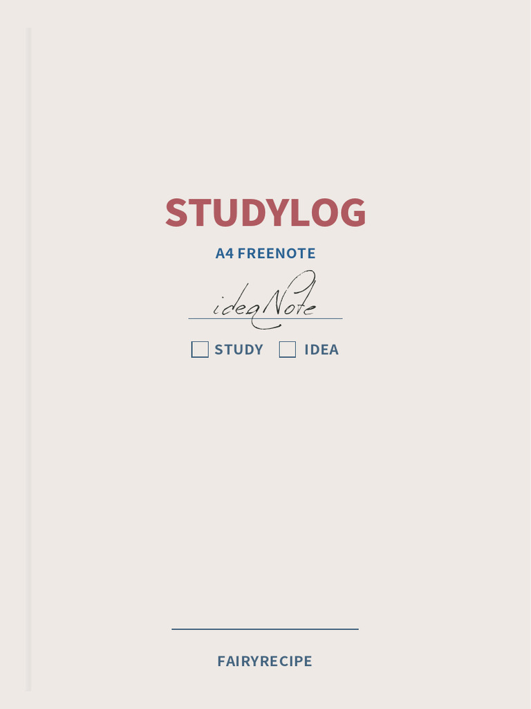 Fairyrecipe Studylog Ivory | PDF