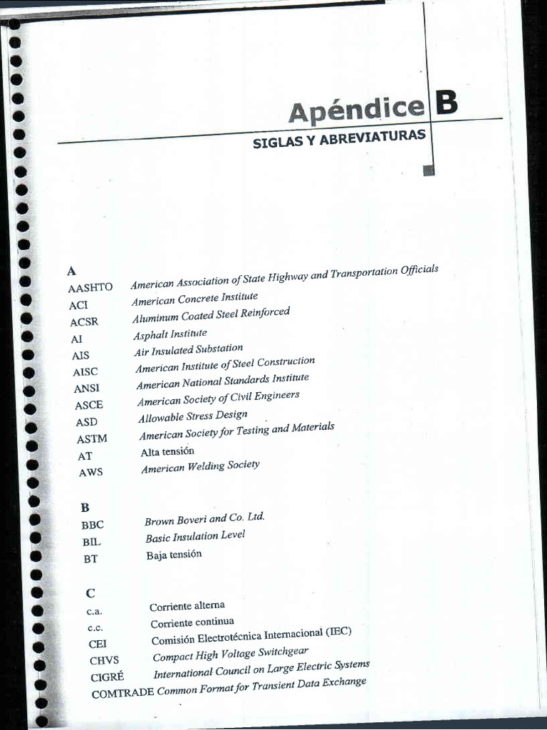 Apéndice B - Siglas y abreviaturas | PDF