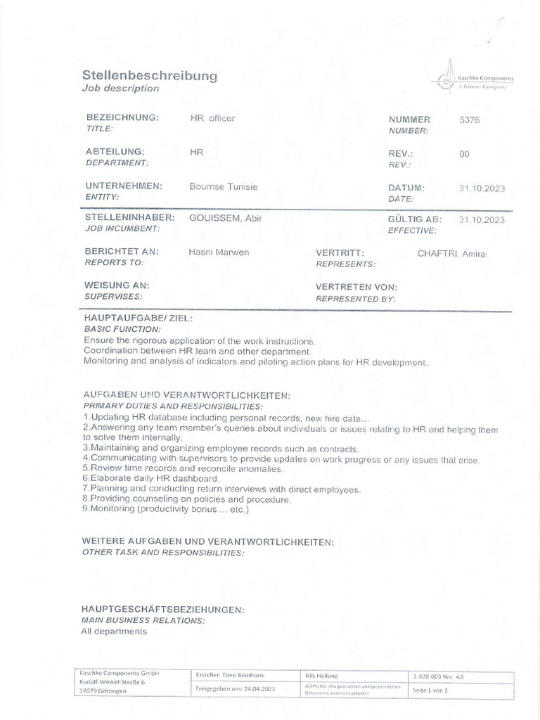 HR Officer Abir | PDF