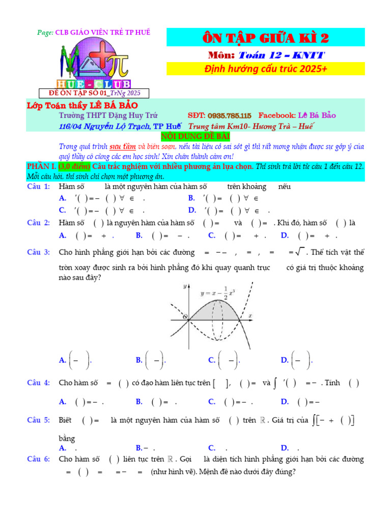 De 01 On Giua Ki 2 Toan 12 Form 2025 Pdf