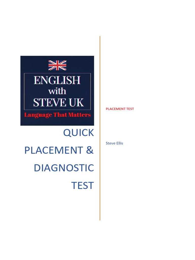 English Placement Test CEFR Guide | PDF