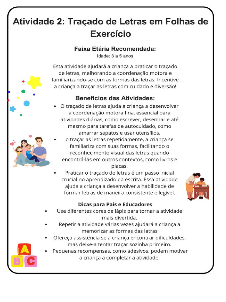 Atividades de Traçado de Letras | PDF