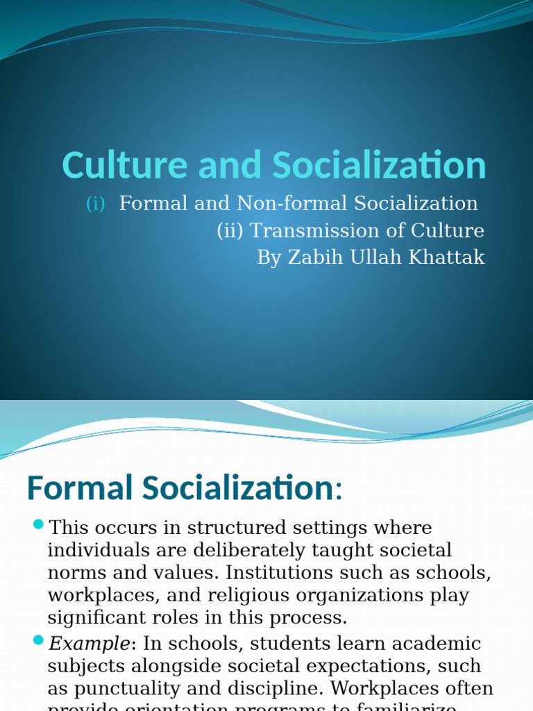 Culture and Socialization | PDF