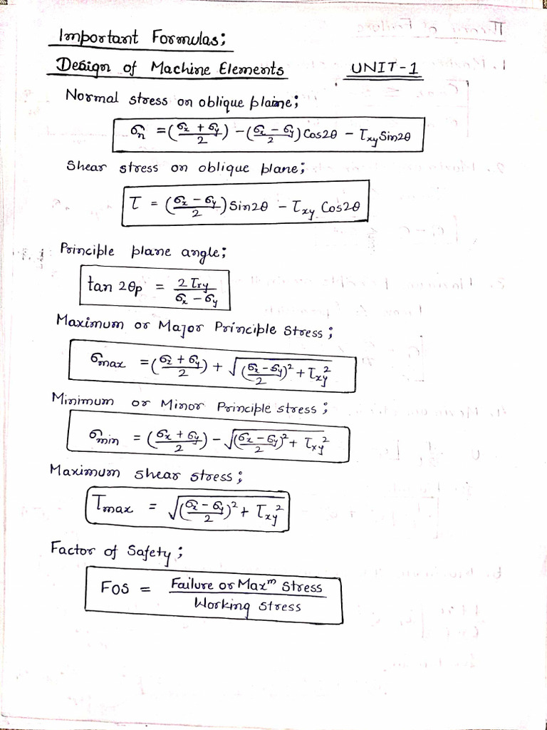 DME Important Formula | PDF