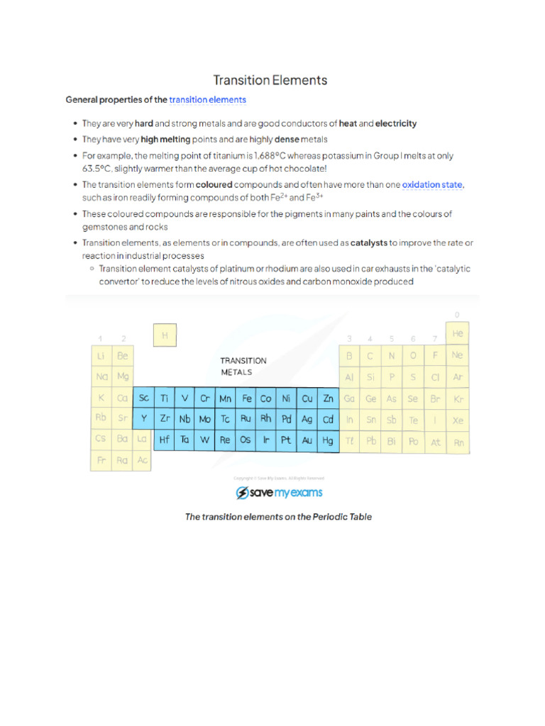 Transition Metals | PDF