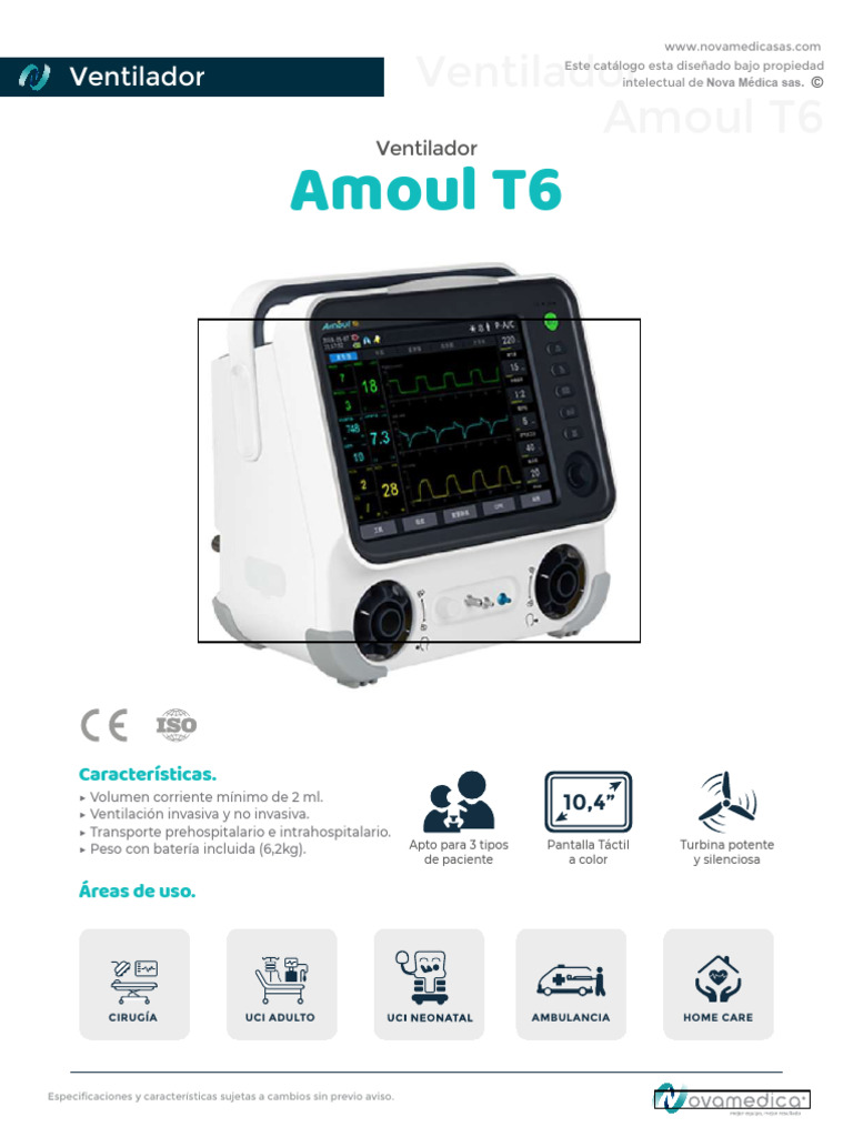 Ventilador Amoul T6: Versatilidad y Potencia | PDF | Ambulancia ...
