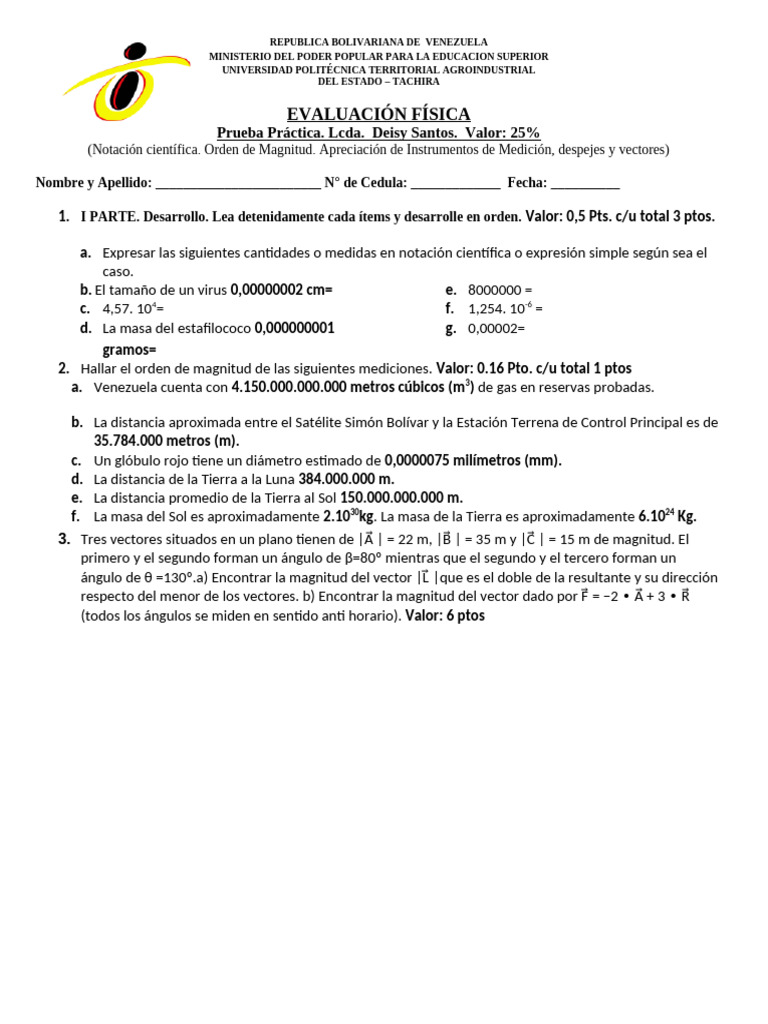 Prueba de Mediciones | PDF