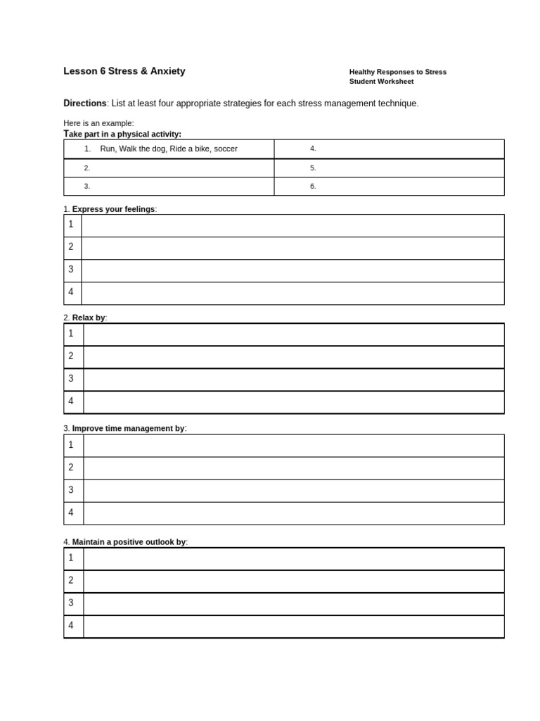 Stress & Anxiety Management Strategies | PDF