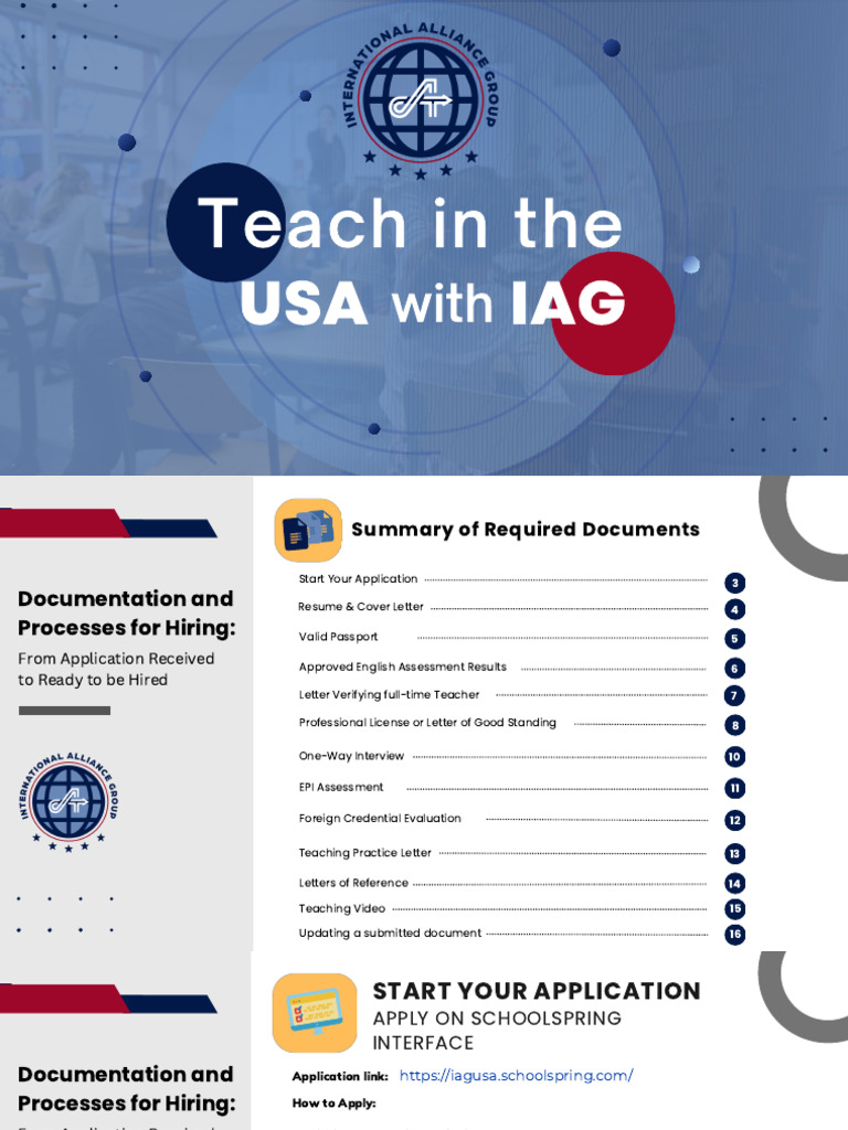IAG Teacher Application Information 2025 2026 | PDF | Teachers | Résumé