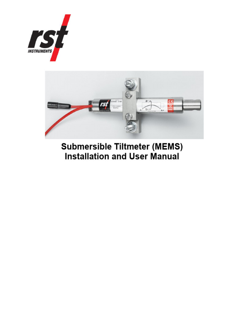 ICM0101B Submersible Tiltmeter MEMS Installation User Manual | PDF ...