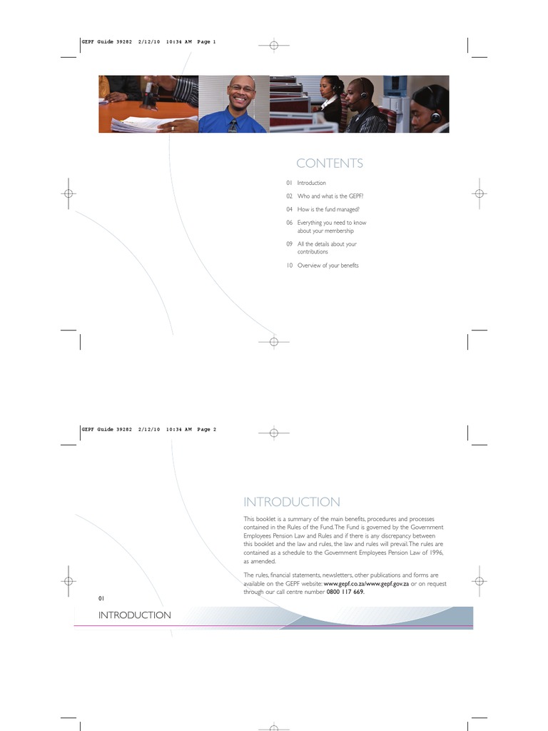 GEPF Inside Booklet 1 | PDF | Defined Benefit Pension Plan | Annuity ...