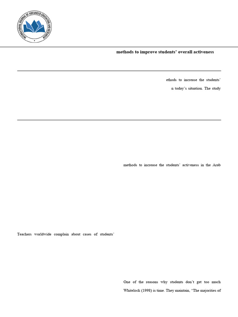 Enhancing Student Engagement in Distance Learning | PDF | Educational ...