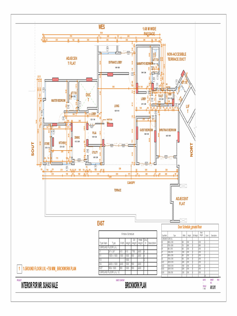 Ground Floor Brickwork Plan | PDF