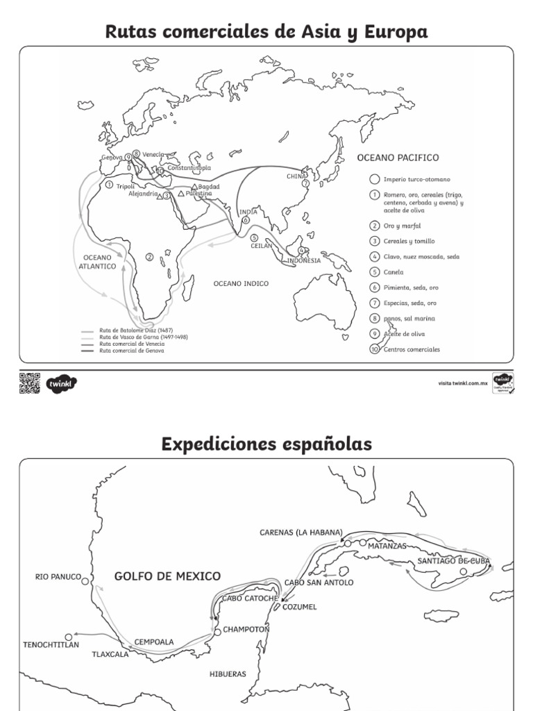 Hoja para Colorear Expediciones Españolas | PDF