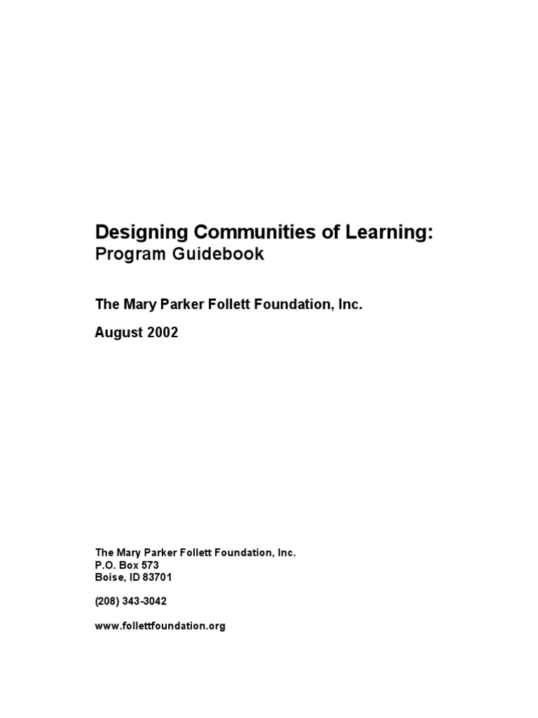 Designing Learning Communities Guide | PDF | Community | Design