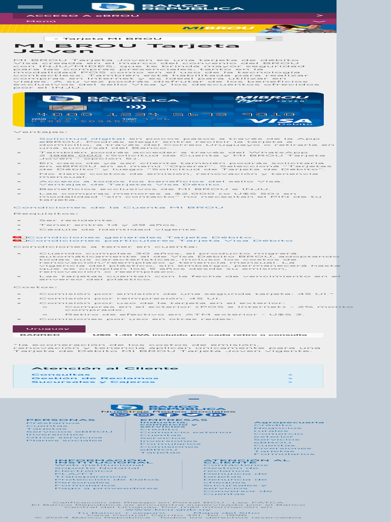 Tarjeta Mi Brou - Brou | PDF | Tarjeta de débito | Tarjeta de crédito
