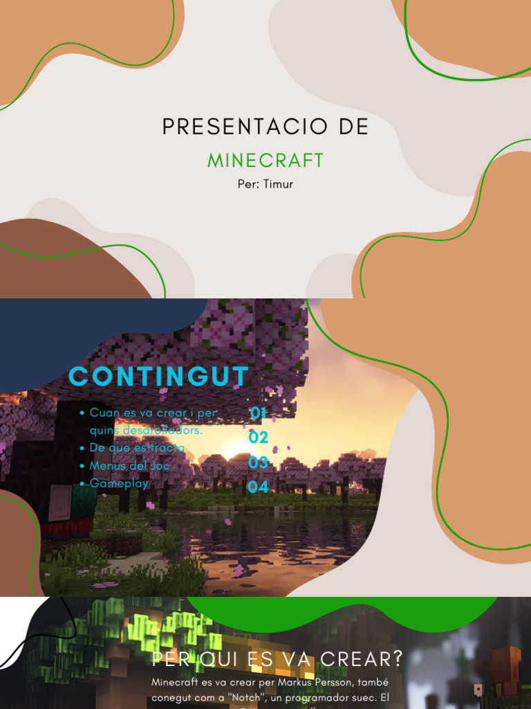 Presentacio de Minecraft Timur | PDF