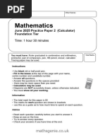 AQA Predicted 2024 Paper 1 Foundation | PDF | Area | Mathematics