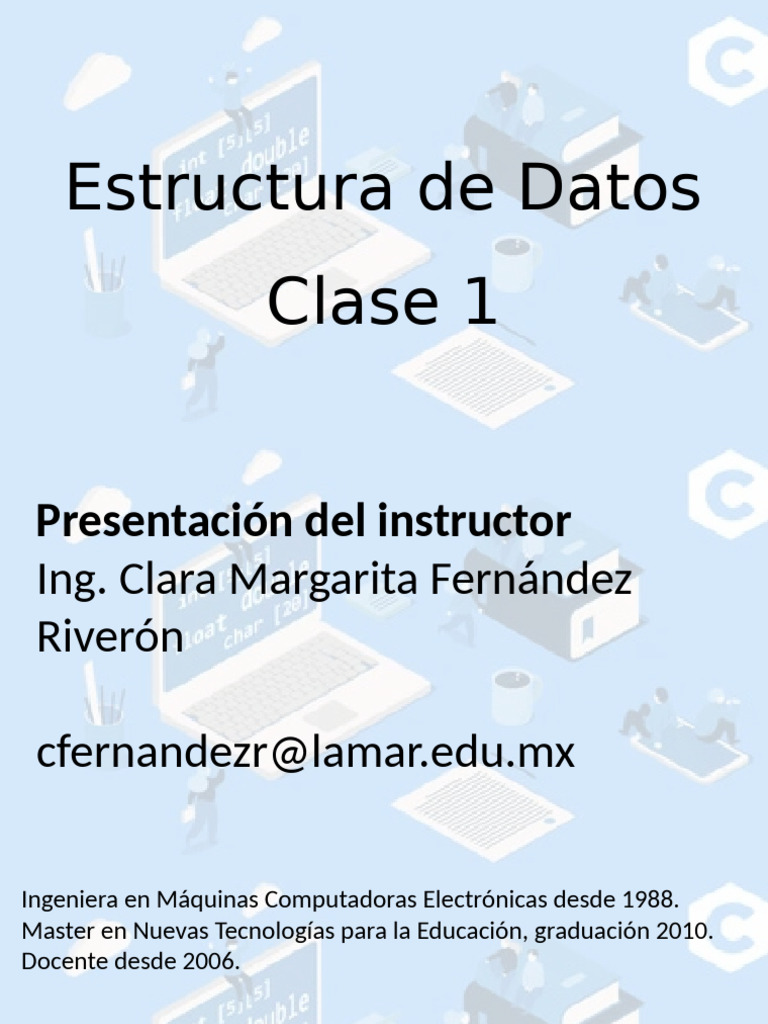 Clase 1 Estructura de Datos | PDF | Estructura de datos | Lenguaje de programación