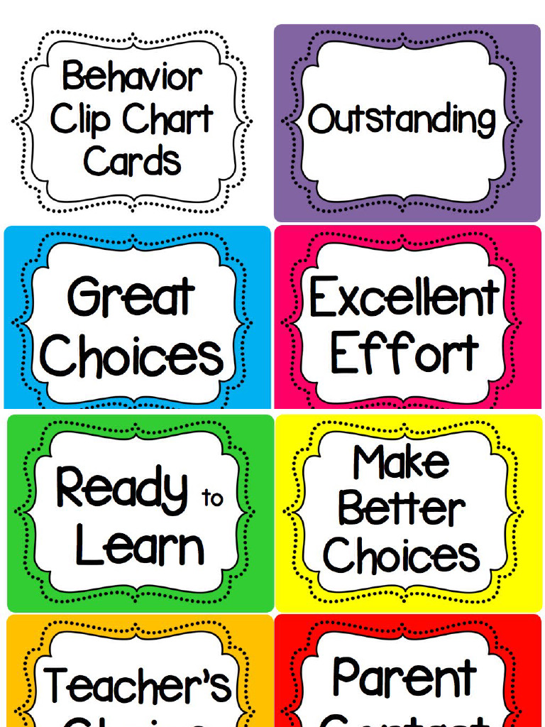 BehaviorClipChartClassroomManagementToolEditable 1 | PDF