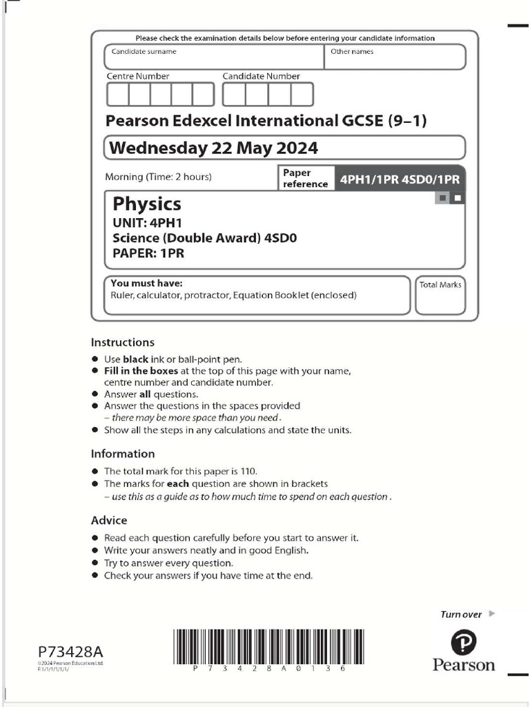 2024 Phy Paper 1 | PDF