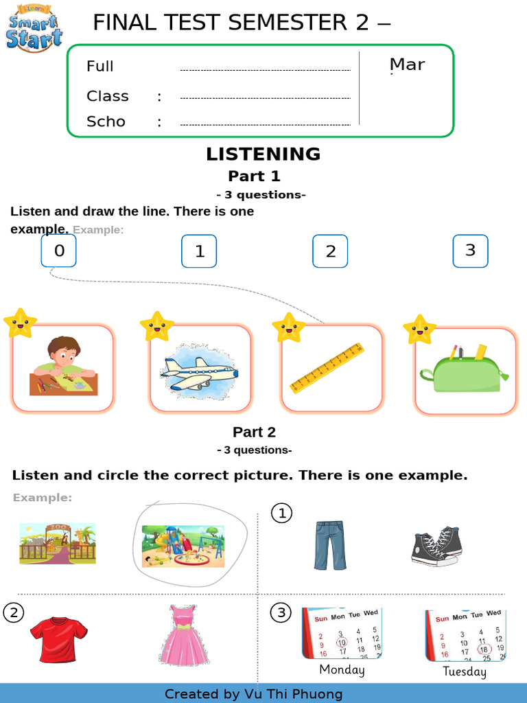 Listening and Reading Test Format | PDF