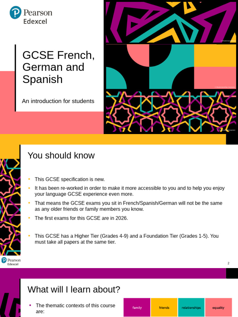 Gcse 2024 Student Friendly Introduction | PDF | Grammatical Gender ...
