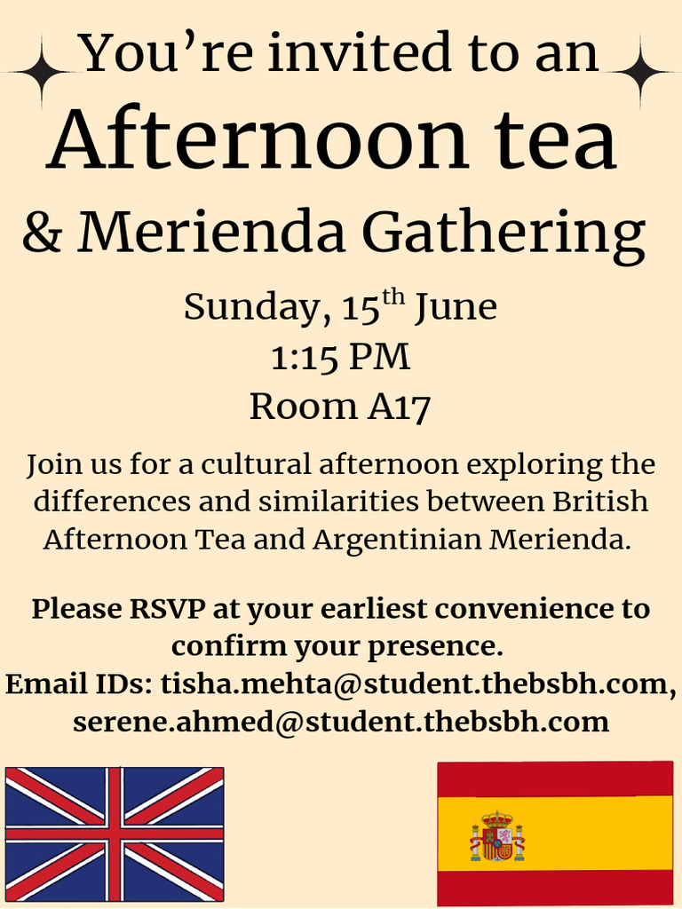 Afternoon Tea & Merienda Invitation | PDF