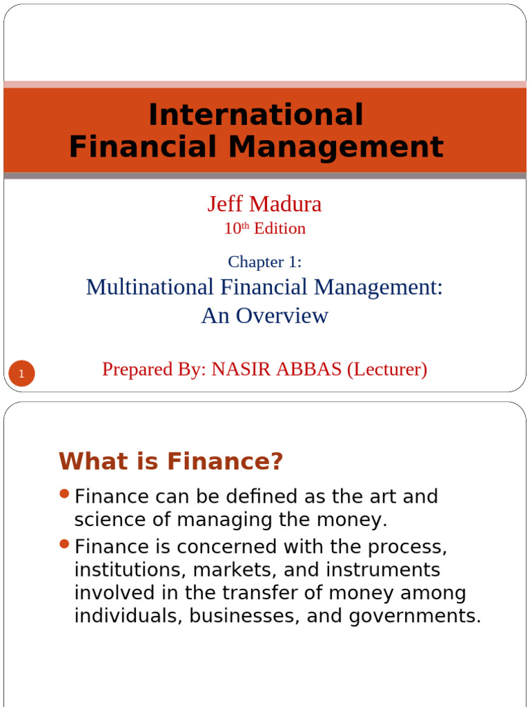 Overview of Multinational Finance | PDF | Multinational Corporation ...