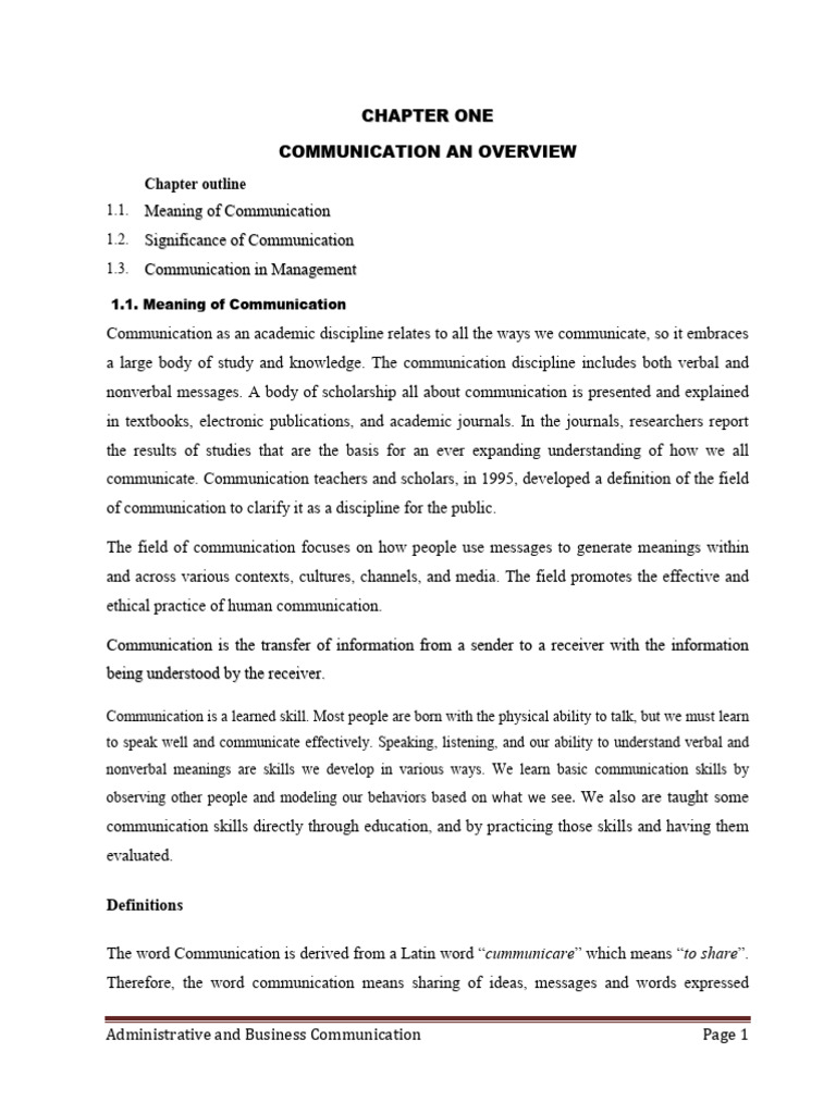 Business Communication Module | PDF | Communication | Nonverbal ...