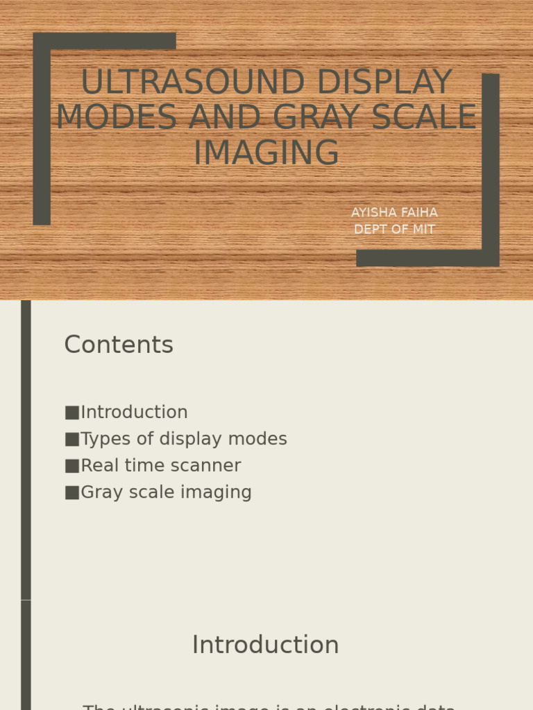 5.USG Display Modes, Grey Scal | PDF | Medical Ultrasound | Ultrasound