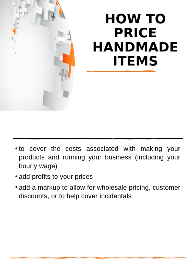 Pricing Guide for Handmade Items | PDF | Cost Of Goods Sold | Profit ...