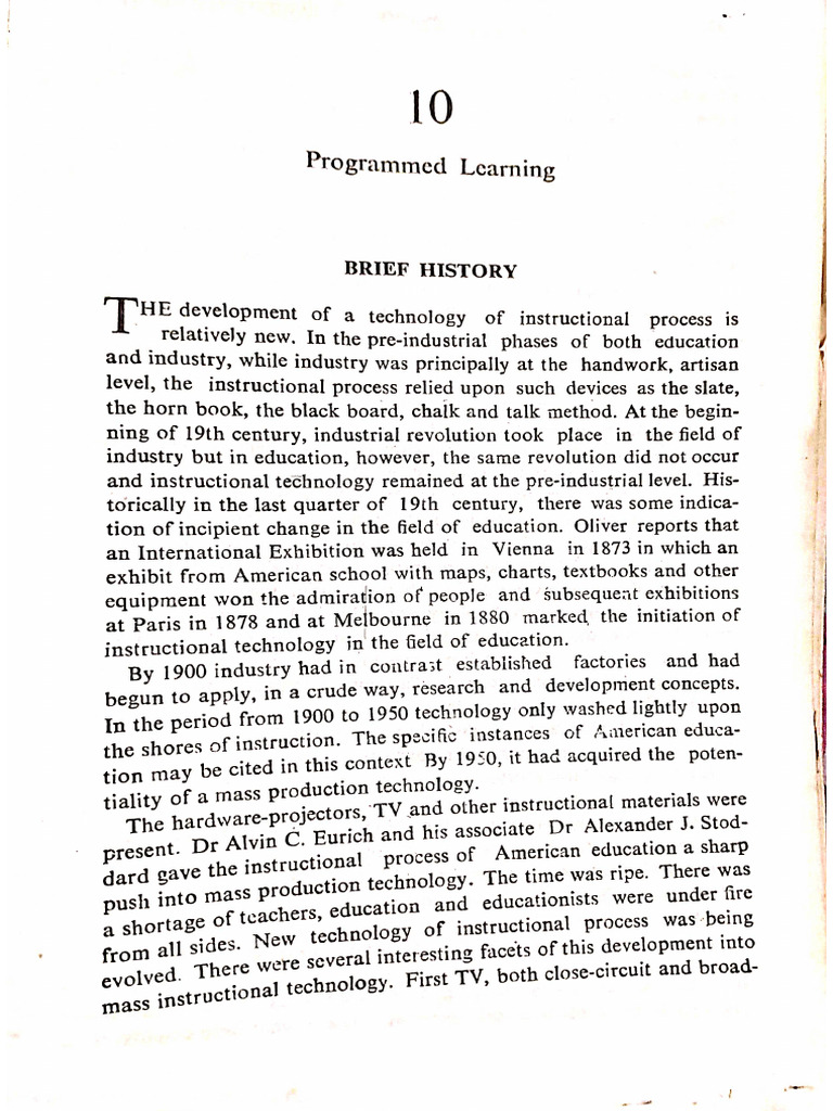 Programme Learning - A Theory of Learning | PDF