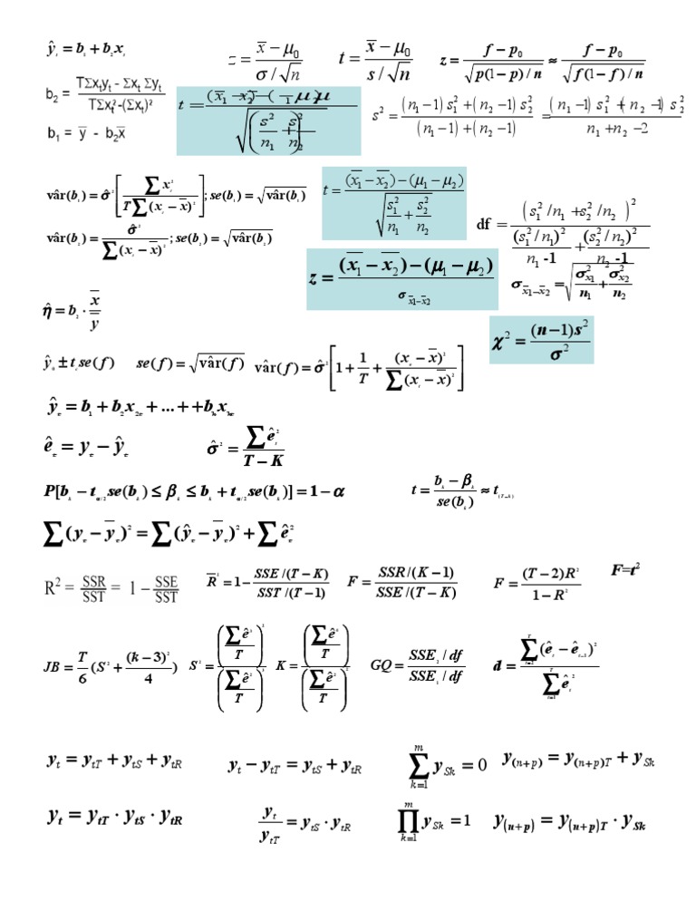Formule Econometrie | PDF
