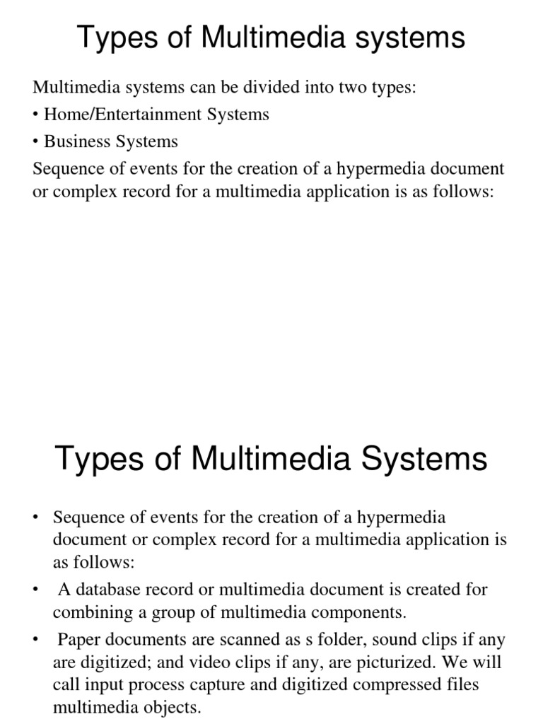 108636-11010-Types of Multimedia Systems | PDF | Multimedia | Databases