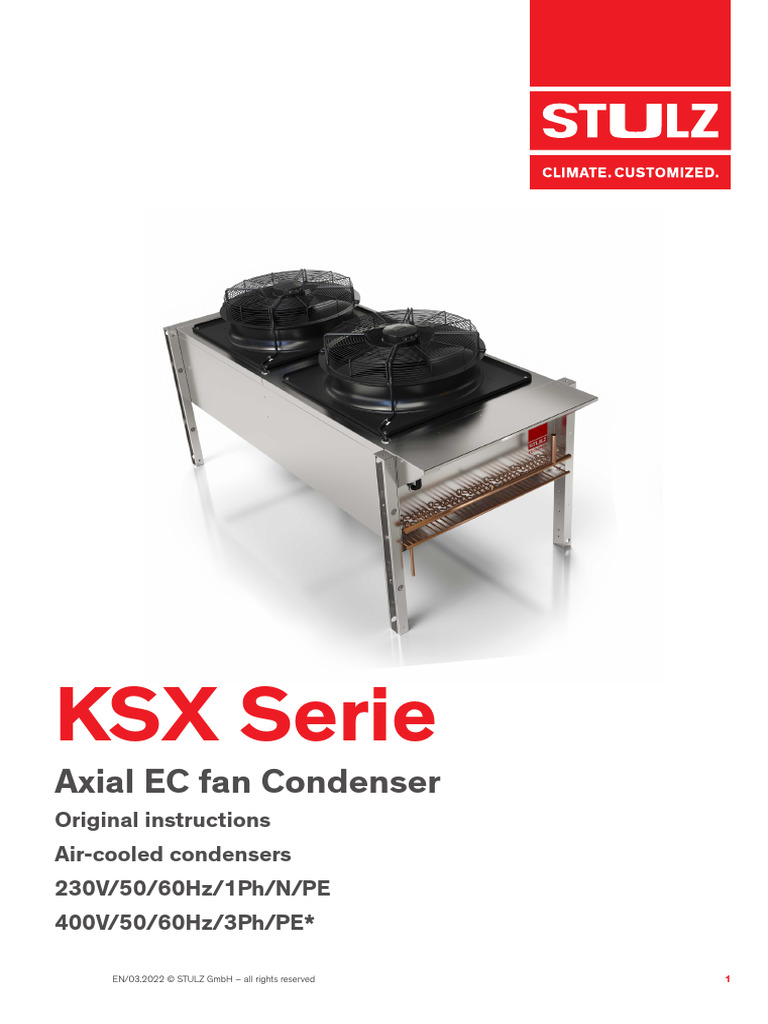 STULZ KSX Condenser 0322 en | PDF | Switch | Heat Exchanger