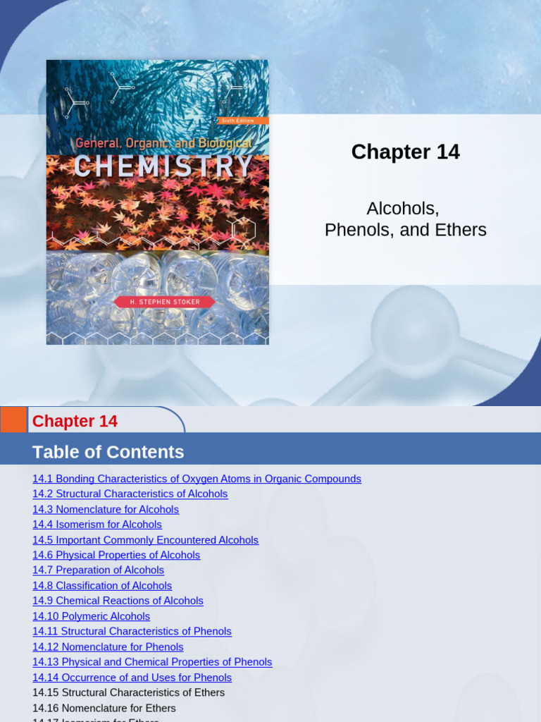3.0 Alcohols Phenols Ethers | PDF | Ether | Ethanol