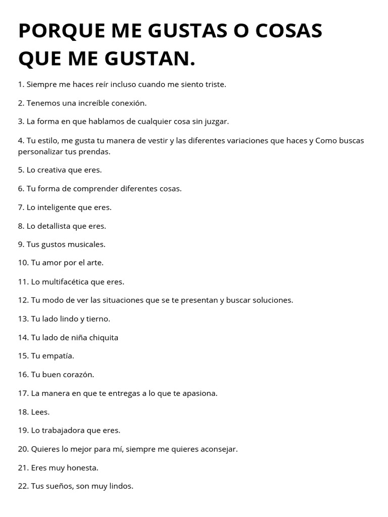 Porque Me Gustas o Cosas Que Me Gustan. - 20250510 - 232819 - 0000 | PDF