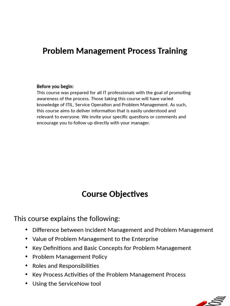 ITIL: Incident vs. Problem Management | PDF