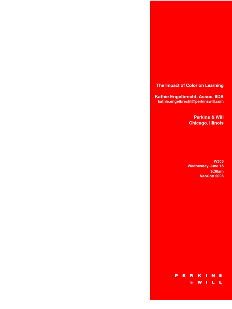Color's Impact on Learning Environments | PDF | Color | Classroom