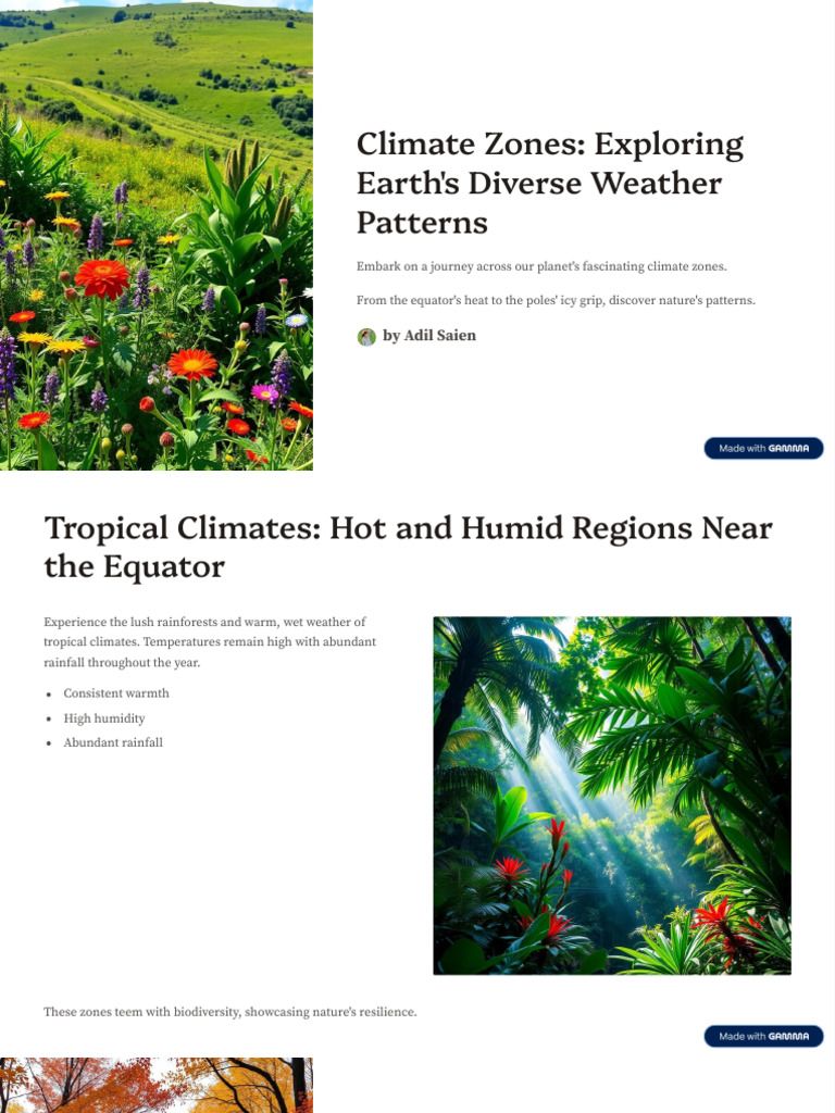 Climate Zones Exploring Earths Weather | PDF