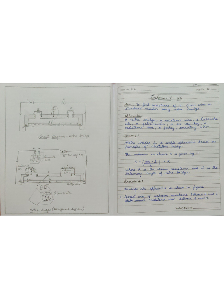 Phy XII Exp 01 | PDF