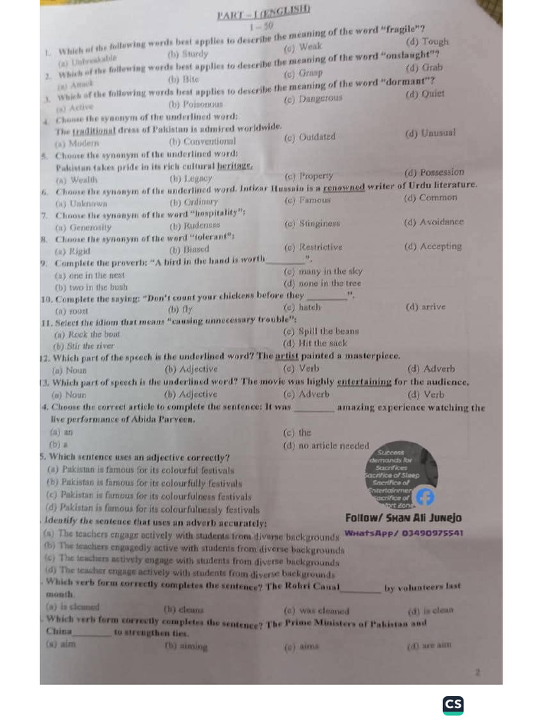 Today's Monitoring Assistant Paper Follow FB Page Shan Ali Junejo For ...