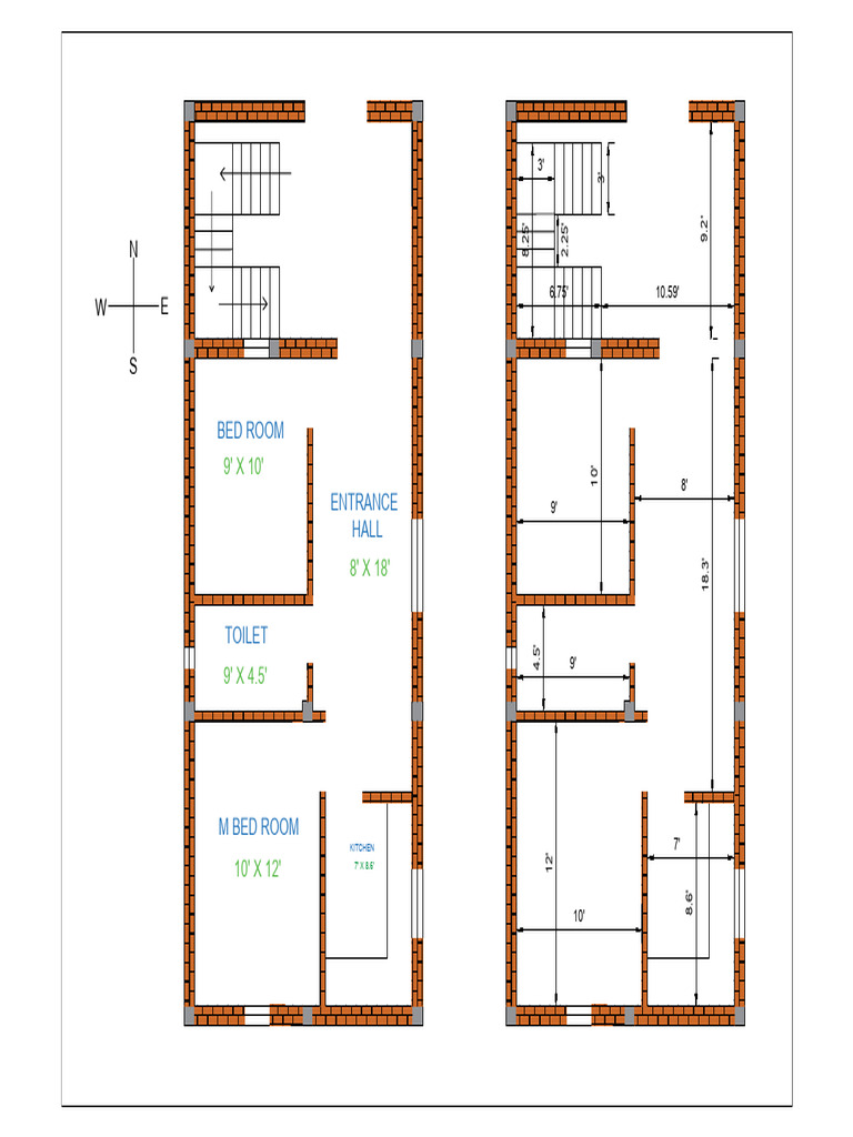 19x39 East Facing House Plan | PDF