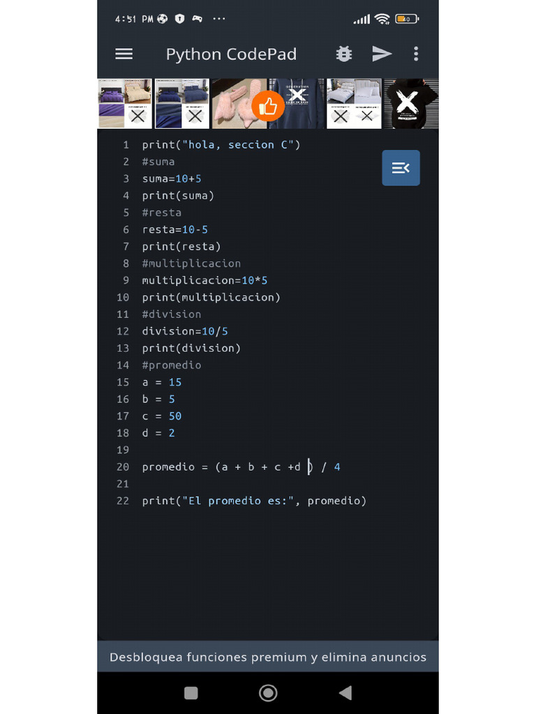Python Operaciones Aritméticas | PDF