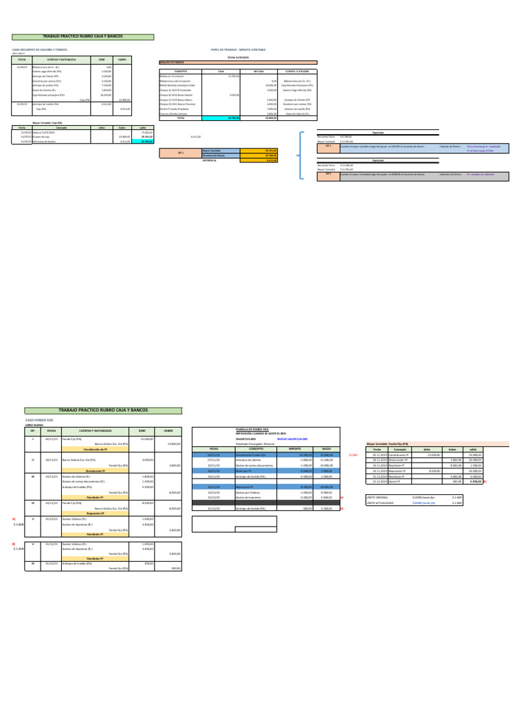 Solución TP #16 - Caja y Bancos | PDF | Bancos | Cheque