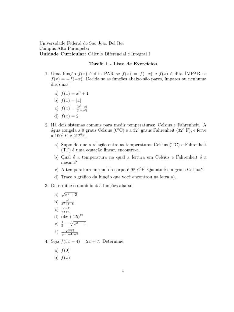 C1 Emergencial - Tarefa 1 | PDF