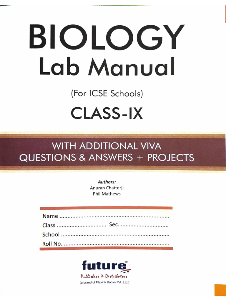 Biology Lab Manual Class 9 | PDF