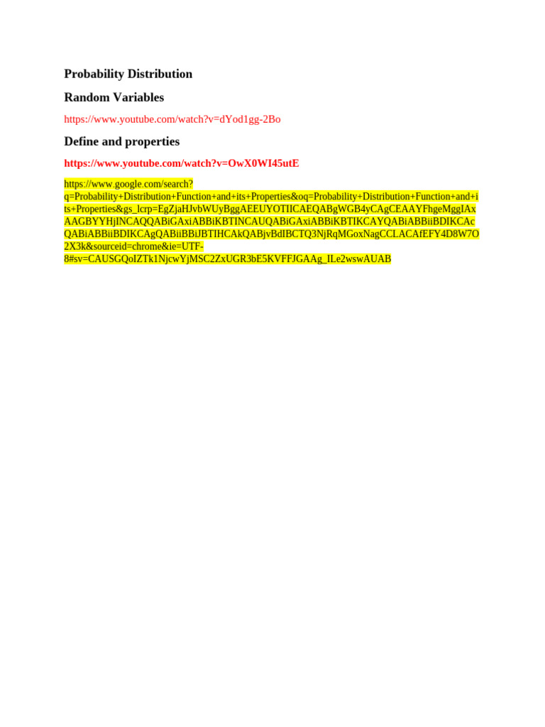 Probability Distribution | PDF